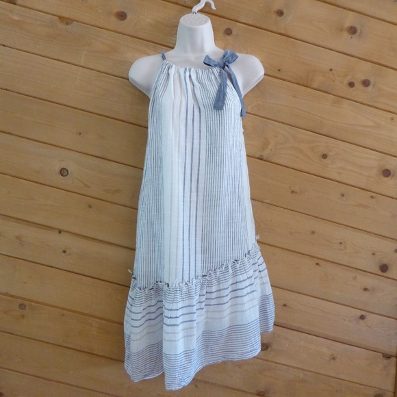 Anthropologie | Dresses | Anthropologie Maeve Miller Yarndyed White ...